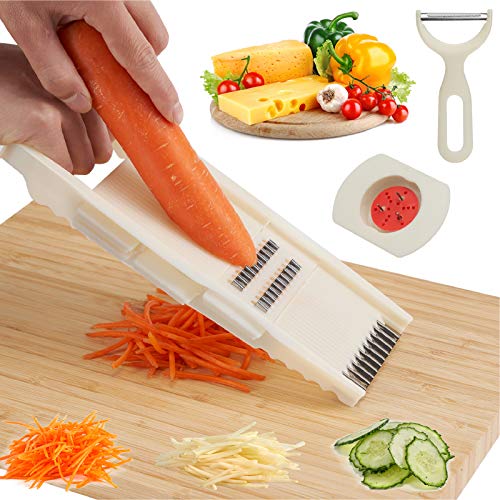Mandoline Slicer for Kitchen 7 in 1 Vegetable Chopper and Cutter with ...
