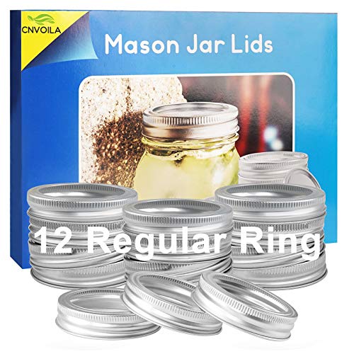 Mason Jar Bands12 Count Regular Mouth Canning Jar Replacement Metal ...