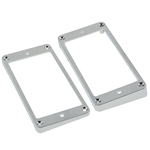 2x Plastic Humbucker Pickup Ring Frame Mounting Ring Chrome for ...