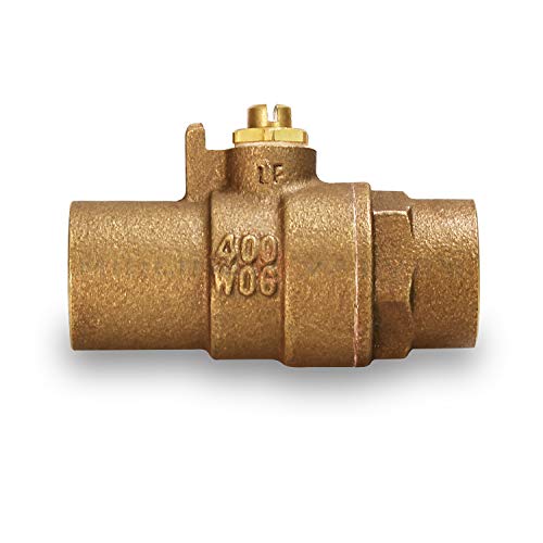 Midline Valve 842S234 Premium Brass Ball Valve with Screwdriver Slotted ...