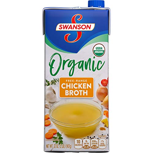Swanson Organic Free-Range Chicken Broth, 32 oz. Cartons (Pack of 12 ...
