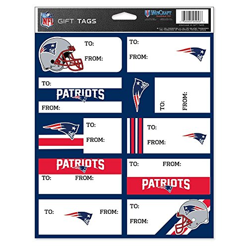 NFL New England Patriots Gift Tag Sheet - Famous Microgreens