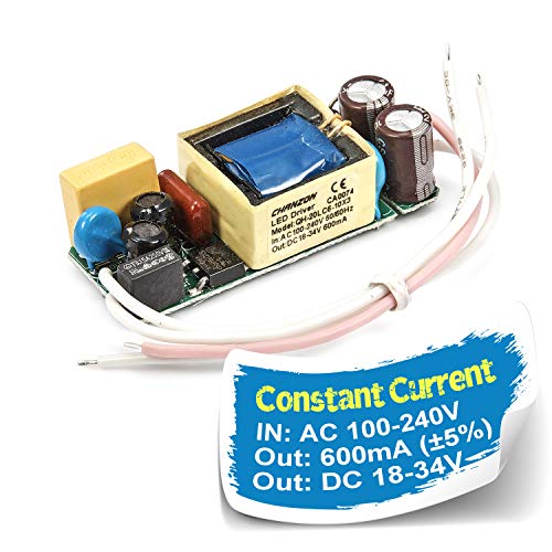 Chanzon LED Driver 600mA -Constant Current Output- 18V-34V -Input 100 ...