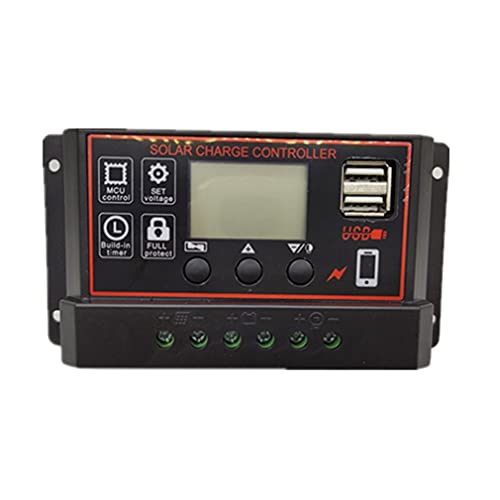 LCD Display Solar Charger Controller USB Dual Solar Panel Regulator ...