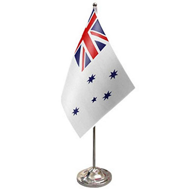 Australia Royal Navy Ran White Ensign Satin and Chrome Office Desk ...