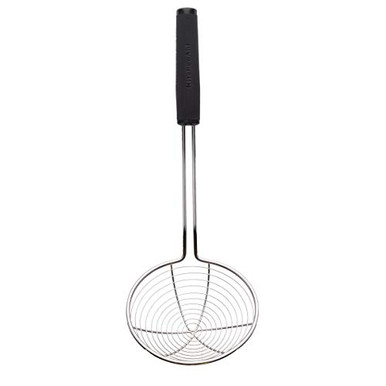 KitchenAid Classic Soft Wire Strainer, 14-Inch, Black - Famous Microgreens