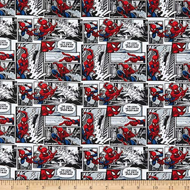 Springs Textiles Marvel Spiderman Comic Panels Fabric Multi - Famous ...