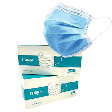 Disposable Face Mask Face Masks of 100 Pack Disposable Mask -Blue ...
