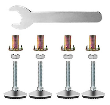 4 Set Swivel Adjustable Leveling Feet Heavy Duty Furniture Table Legs ...