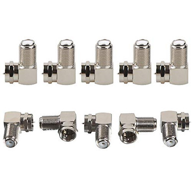 Coaxial Cable Connector F Type 90 Degree Adapter Screw On Male to ...