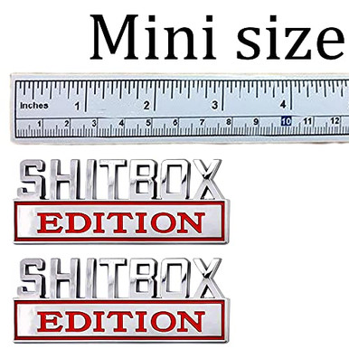 Auto safety SHITBOX EDITION emblem 3D Fender Badge Decal Car Truck ...