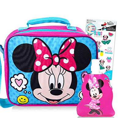 Minnie Mouse Lunch Bag Bundle - Minnie Mouse Lunch Box with Minnie ...