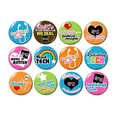 Radiology Technician Buttons Pins - Famous Microgreens
