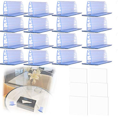 Pack of 16 Self Adhesive Sneeze Guard Holders Acrylic Sign Holders ...