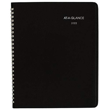 2022 Monthly Planner by AT-A-GLANCE 7" x 8-3-4" Medium DayMinder Black ...
