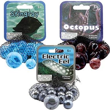 Mega Marbles 3 Pack - Electric EEL Octopus and Stingray Game Nets ...