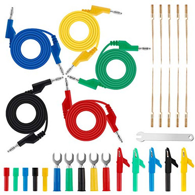 26 PCS Back Probe Kit Wire Piercing Probe with Five Colors Alligator ...