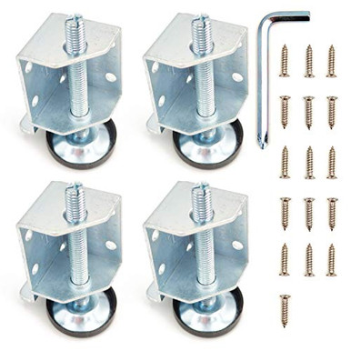 Logentic 4 Pack Corner Leveling Feet Heavy Duty Furniture Levelers Leg ...