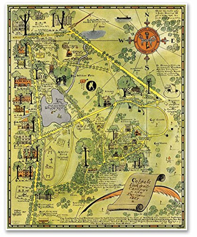 Antiguos Maps - Colgate University Campus Map - Circa 1927 - Measures ...