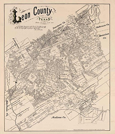 Antiguos Maps - Land Ownership Map of Leon County Texas Circa 1879 ...