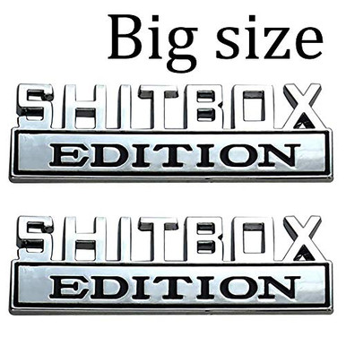 Auto safety SHITBOX EDITION emblem 3D Fender Badge Decal Car Truck ...