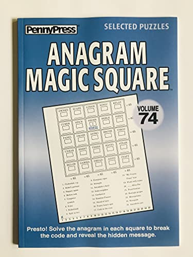 Volume 74 of Anagram Magic Squares puzzles from Penny Press - Famous ...