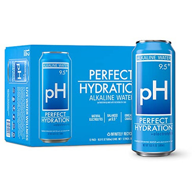 Perfect Hydration Alkaline Water 9.5 plus pH - Recyclable Aluminum Cans ...