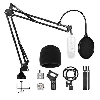 Microphone Stand for Blue Yeti with Mic Pop Filter Shock MountDesk ...
