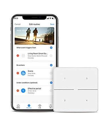 BroadLink Smart Button 3 Way Dimmer Switch Control with IFTTT and Alexa Routines for Smart Home ...