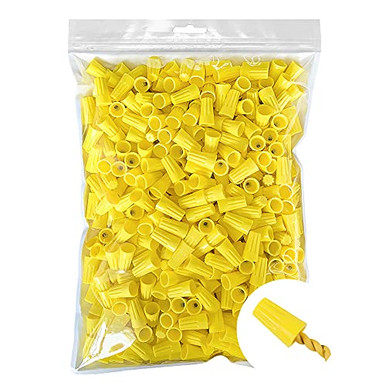 500 Pcs Yellow Electrical Wire Connectors - Wire Caps Screw Terminals ...