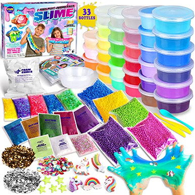 DIY Jumbo Slime Kit Funkidz Cloud Butter Fluffy Slime Set with 33 Ready ...