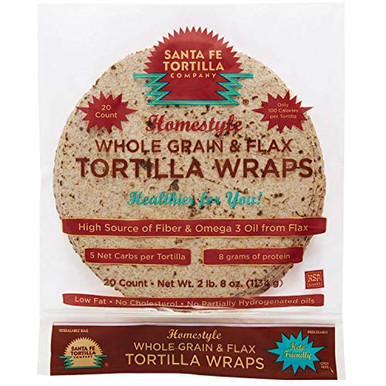 HomeStyle Whole Grain with Flaxseed Tortilla Wraps 20ct Kosher ...