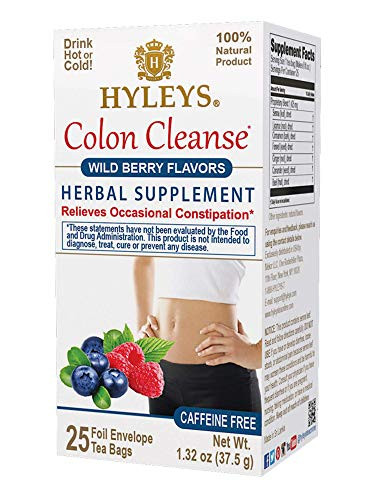 Hyleys Colon Cleanse Wild Berries Tea - 25 Tea Bags (100% Natural ...
