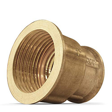 Reducing Coupling 3/4" female x 1" female Threaded Brass Construction ...