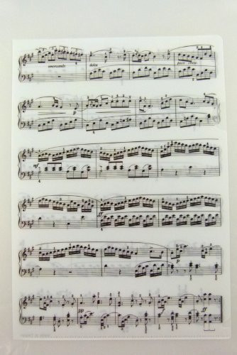 Classic Music Score Sheet Design A4 Plastic Folder -1 Piece ONLY ...