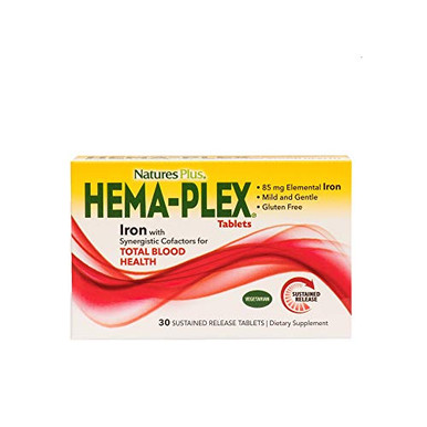 NaturesPlus Hema-Plex, Sustained Release (3 Pack) - 85 mg Elemental ...