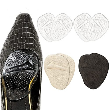 8 pcs Ball of Foot Cushions for High Heels Soft Grooved Surface Gel ...