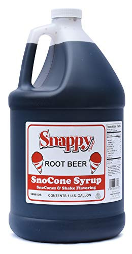 Snappy Popcorn Root Beer Sno Cone Syrup, 1 Gallon, 11 Pound - Famous ...