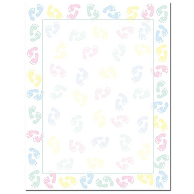Baby Feet Letterhead - 8 1/2in. x 11in. - 25 Sheets - Famous Microgreens
