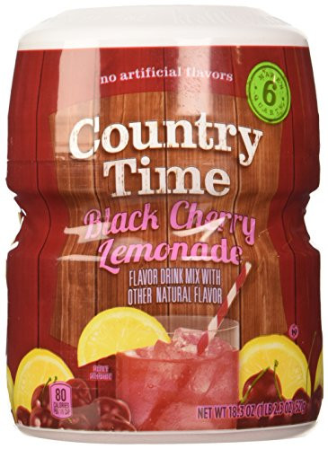 Country Time, Black Cherry Lemonade Drink Mix, 18.3oz Tub (Pack of 3 ...
