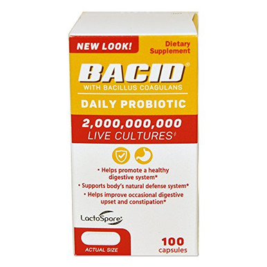 Bacid Daily Probiotic with Bacillus Coagulans for Digestive Health ...