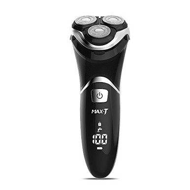 Electric Shaver Razor for Men, MAX-T Quick Rechargeable Wet Dry Rotary ...