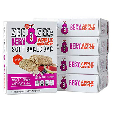 Zee Zees Berry Apple Crisp Soft Baked Snack Bars, Nut-Free, Whole Grain ...