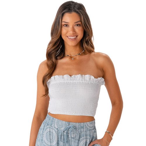 LOT-COASTAL TUBE TOP - Color It Green