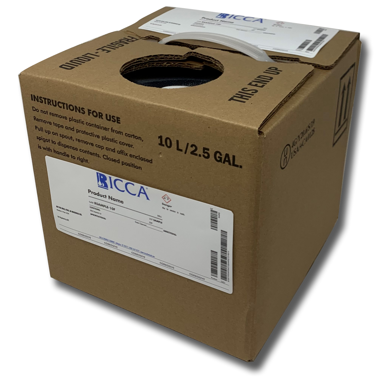 Acetic Acid, 20% v/v 10 L Cubitainer® - KTEC Equipment and Supplies