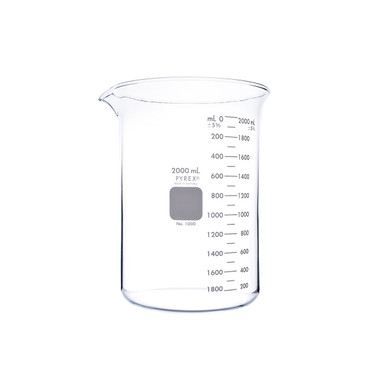 Beaker, Griffin, Low Form, Double Scale, Graduated, 2L - KTEC Equipment ...