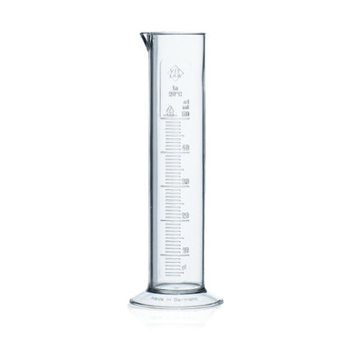 Graduated Cylinder, SAN, low form, molded graduations, 50 mL - KTEC ...