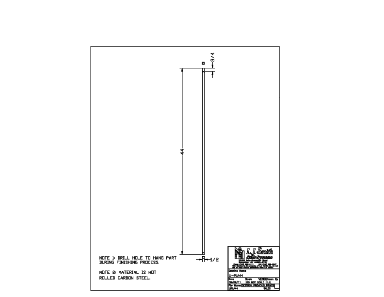 LI-PLA44 Plain Bar Baluster (Solid)