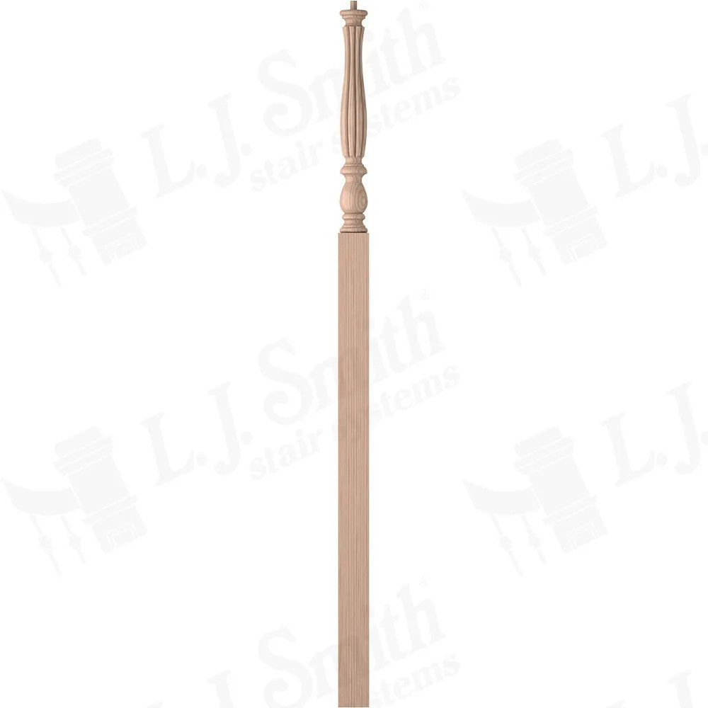 LJB-3918 Bristol 3 1/4" x 73" Intermediate Landing Beaded Newel