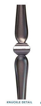 M14044 2570 Single Knuckle with Spoons Iron Baluster